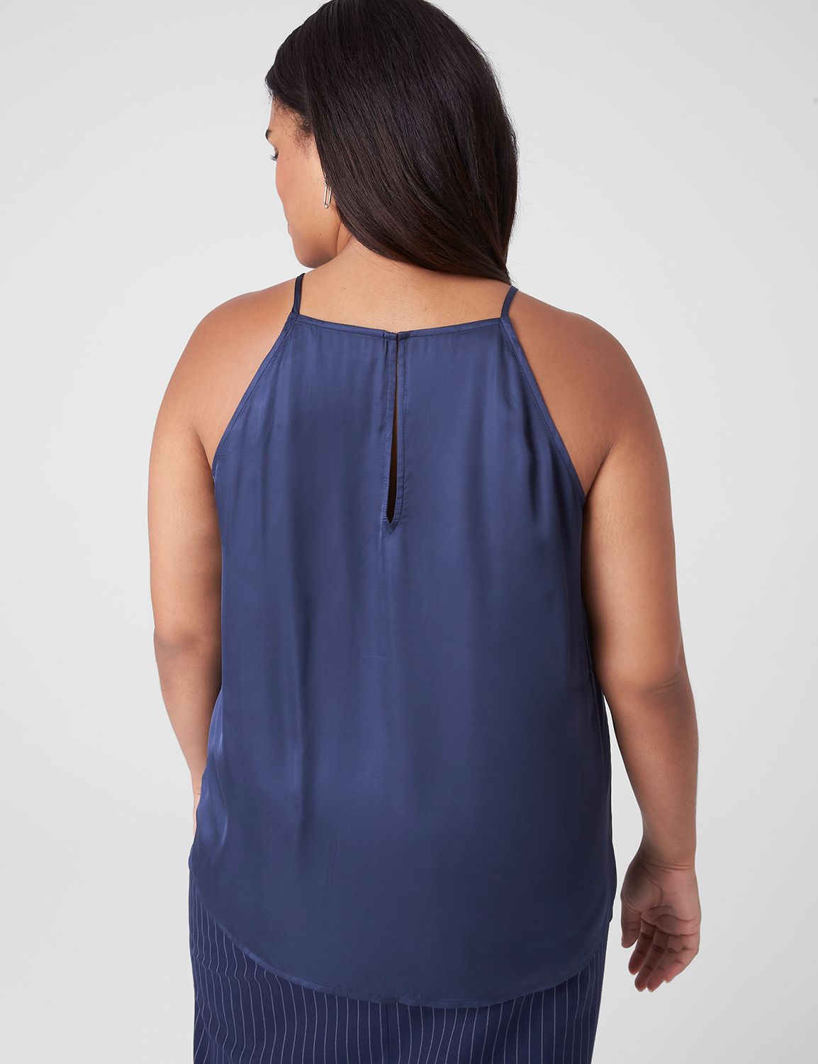 Relaxed High Neck Halter Top Lanebryant
