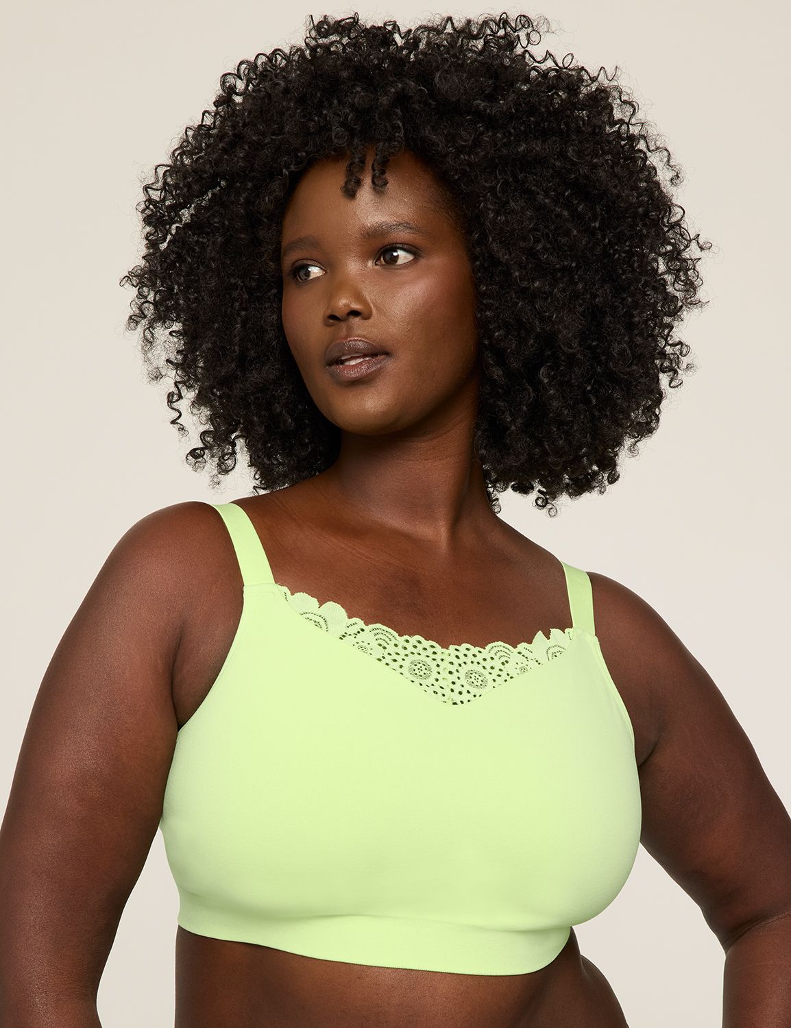 Seamless Bralette with Crochet Lace | LaneBryant
