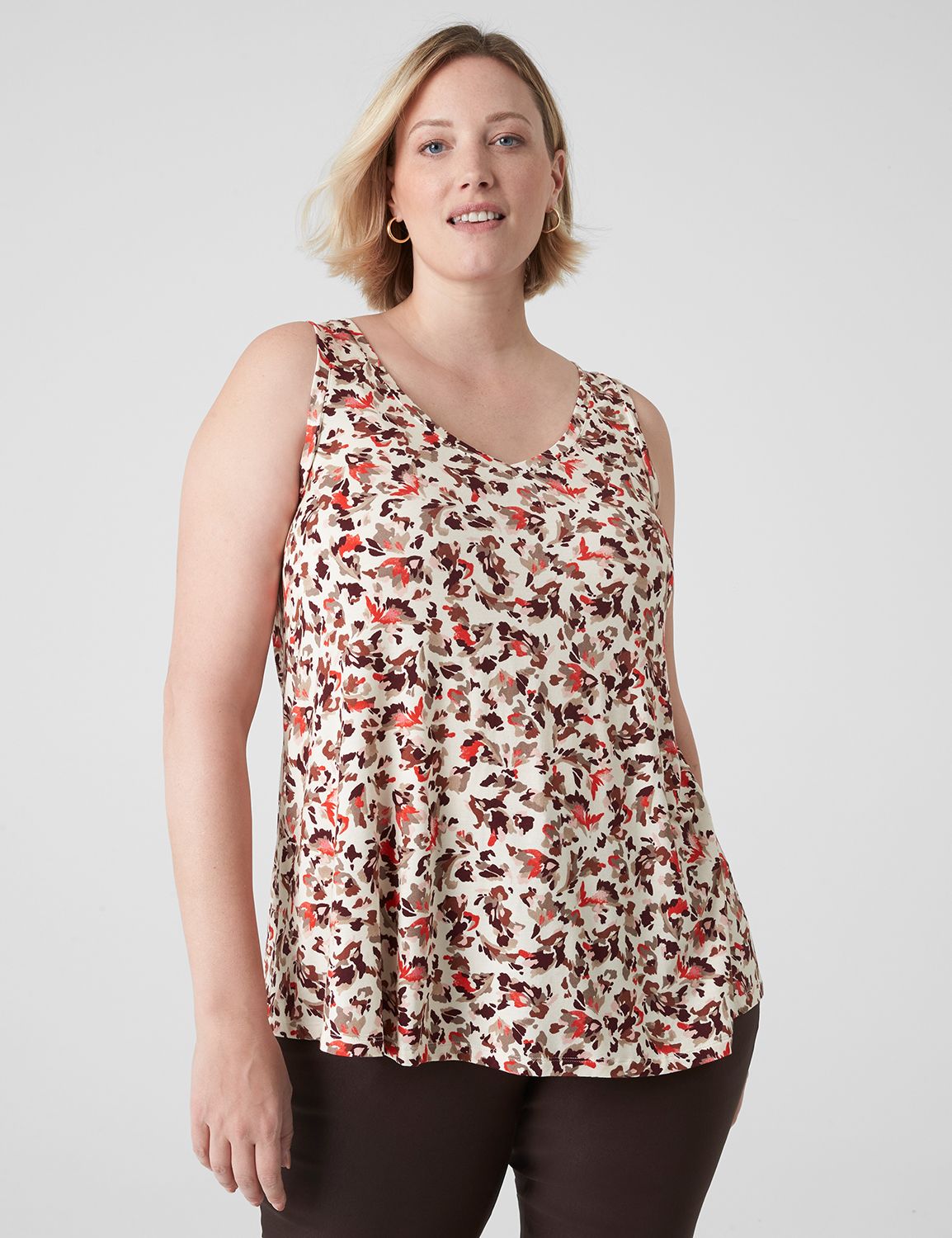 Sleeveless V Neck Swing Tank UPDATE | LaneBryant