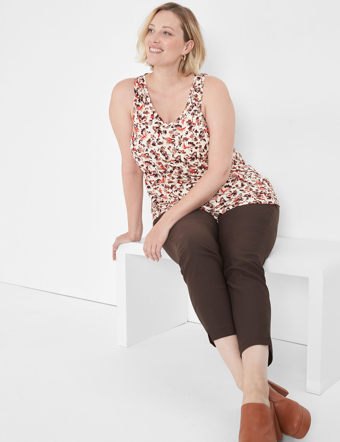 Sleeveless V Neck Swing Tank UPDATE | LaneBryant
