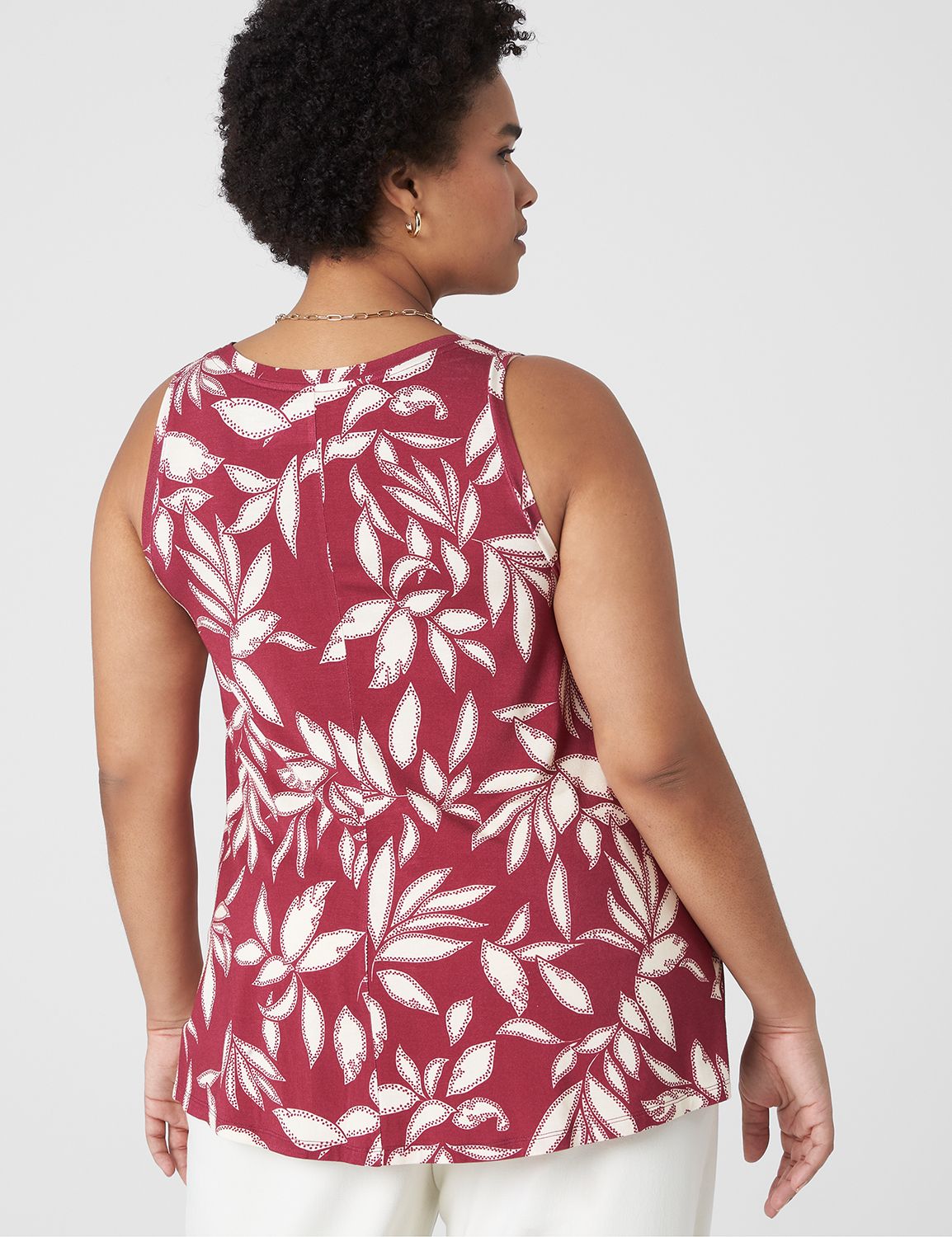 Sleeveless V Neck Swing Tank UPDATE | LaneBryant