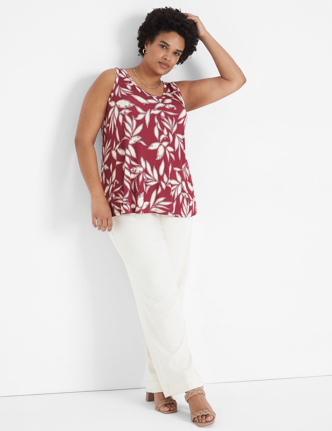 Sleeveless V Neck Swing Tank UPDATE | LaneBryant