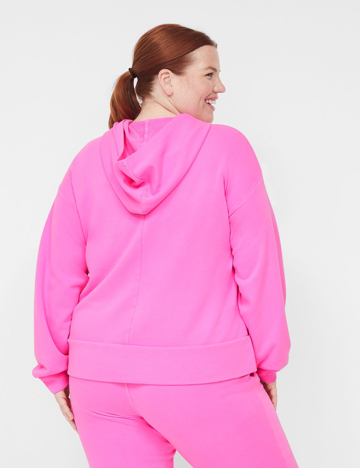 Long Sleeve French Terry Graphic Ho | LaneBryant