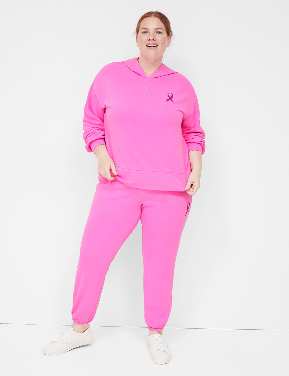 Long Sleeve French Terry Graphic Ho | LaneBryant