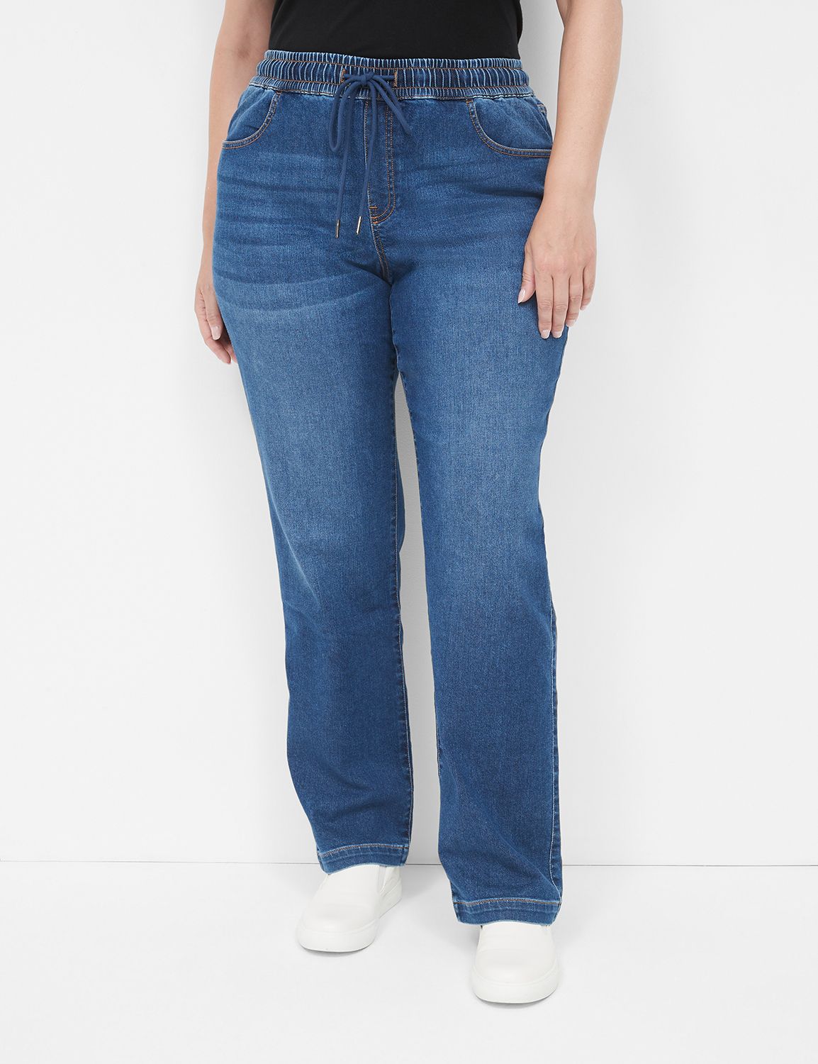 Pull-On Relaxed Straight Jean | LaneBryant