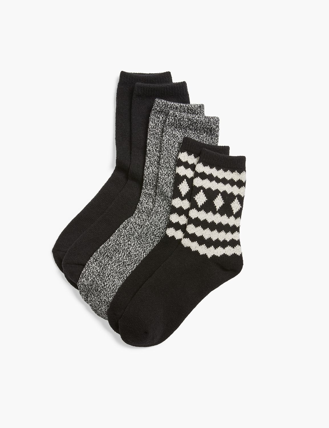 Boot Sock Fairisle 3 pack | LaneBryant
