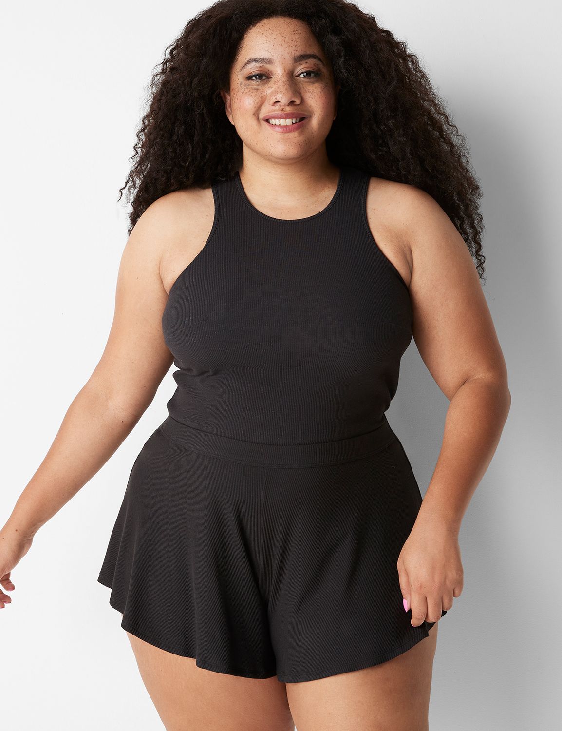 Rib Flutter Short 1135450 F | LaneBryant