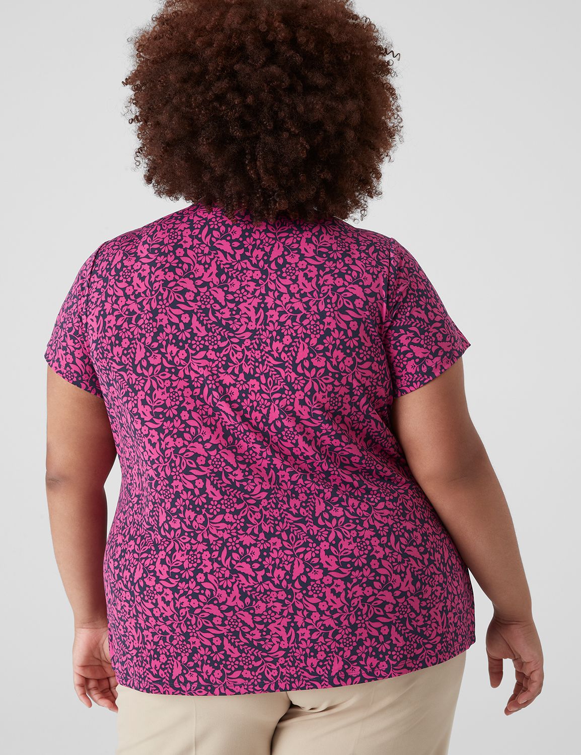 Classic Cap Sleeve V-Neck Pleat Fro | LaneBryant