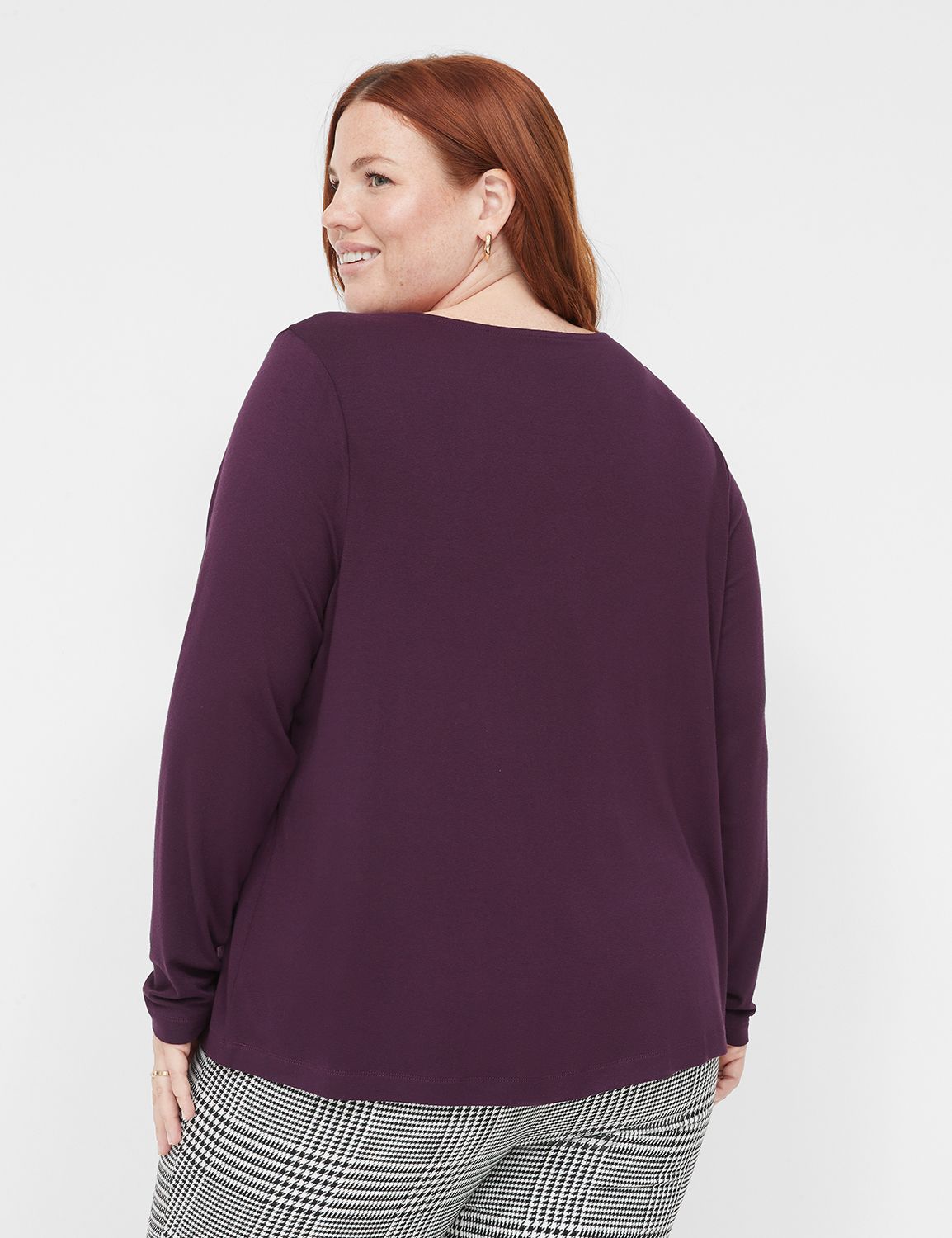 Classic Long Sleeve High Drape Neck