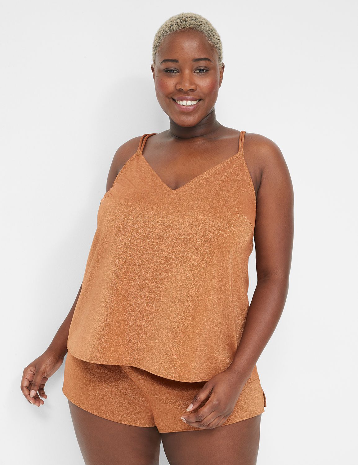 Glitter Knit Cami Set 1137057 | LaneBryant