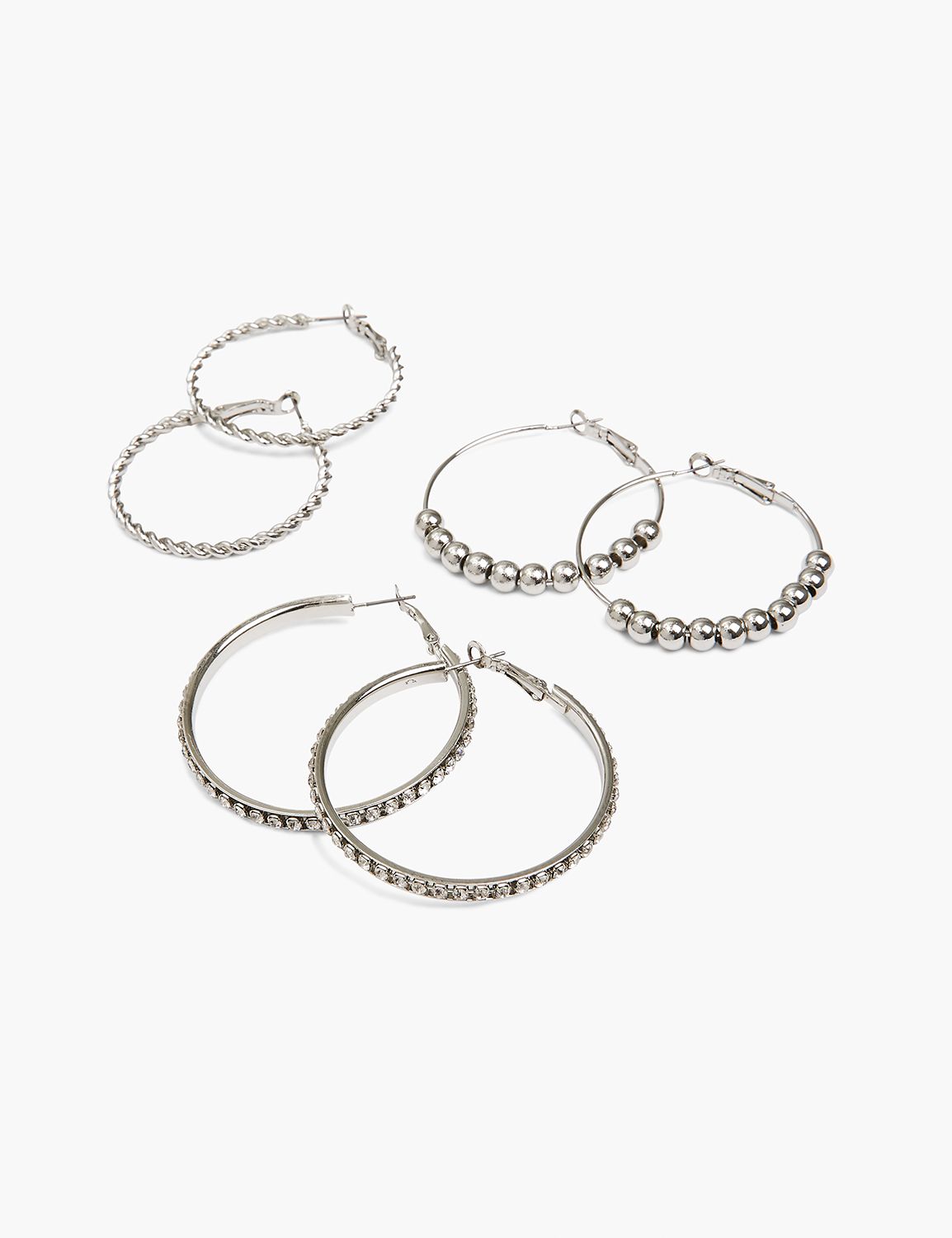 Multi Hoop Earrings 3 Pack | LaneBryant