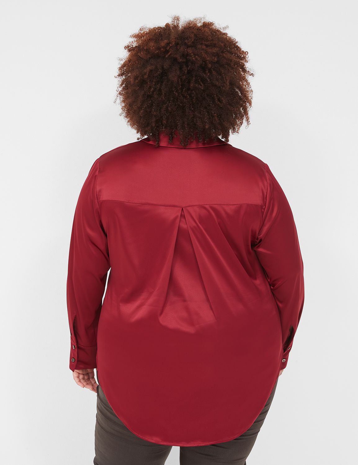 Classic Long Sleeve Button Down Sat | LaneBryant