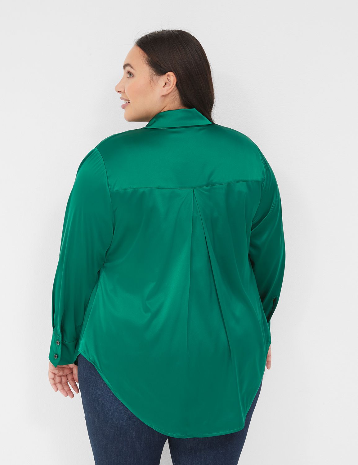 Classic Long Sleeve Button Down Sat | LaneBryant