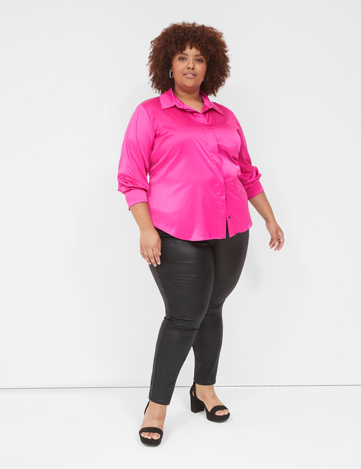 Classic Long Sleeve Button Down Sat | LaneBryant