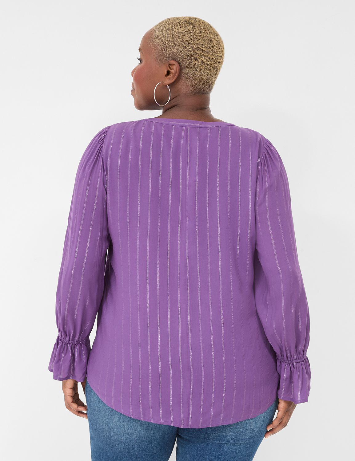 Classic Long Sleeve Crew Neck Keyho | LaneBryant