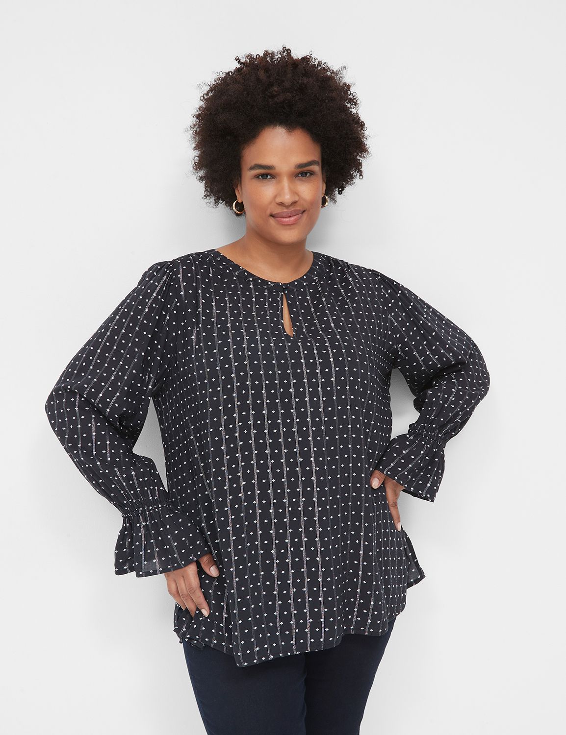 Classic Long Sleeve Crew Neck Keyho