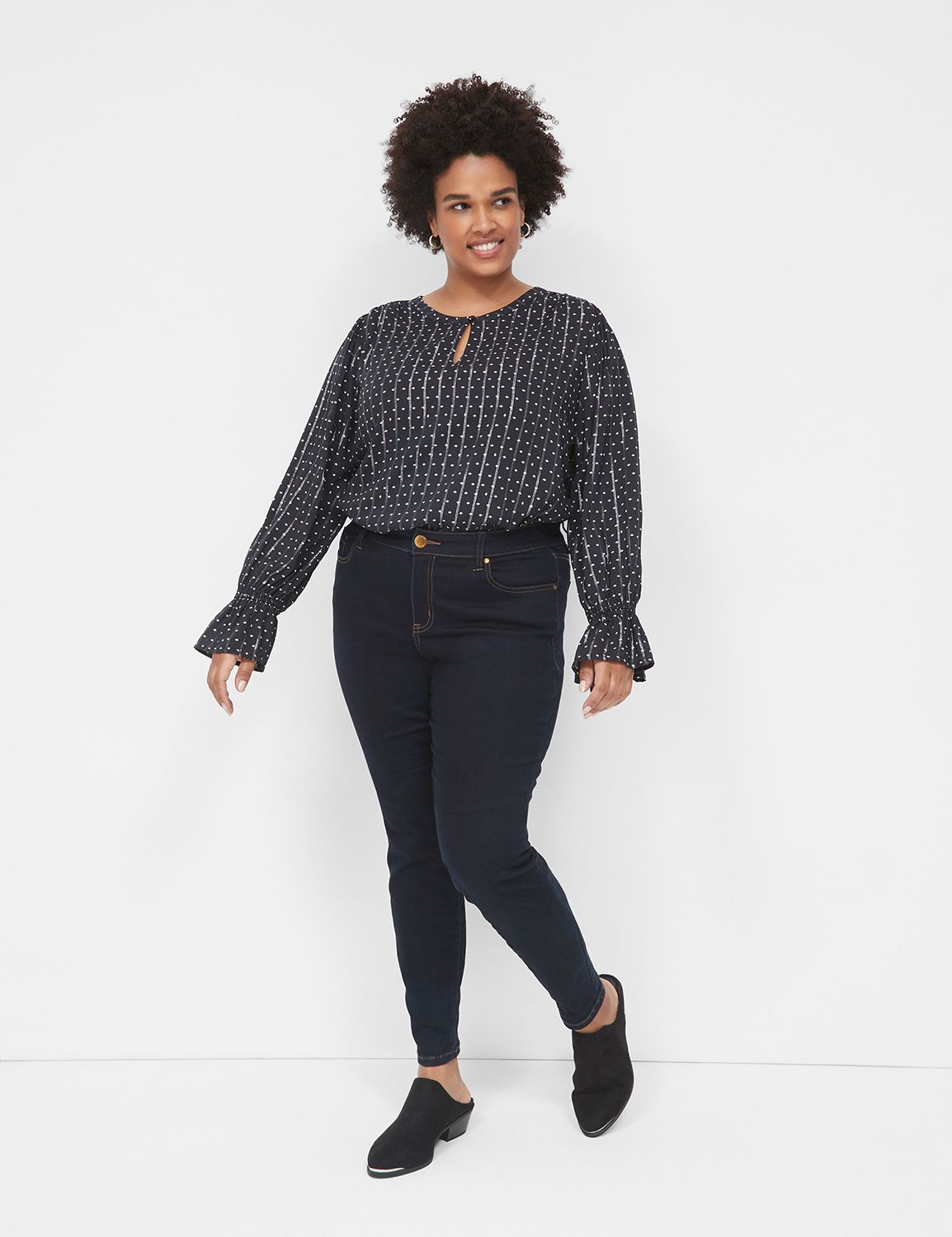 Classic Long Sleeve Crew Neck Keyho