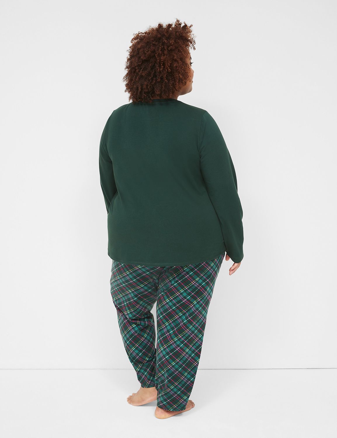 Long Slv Tapered Leg Packaged PJ Se | LaneBryant