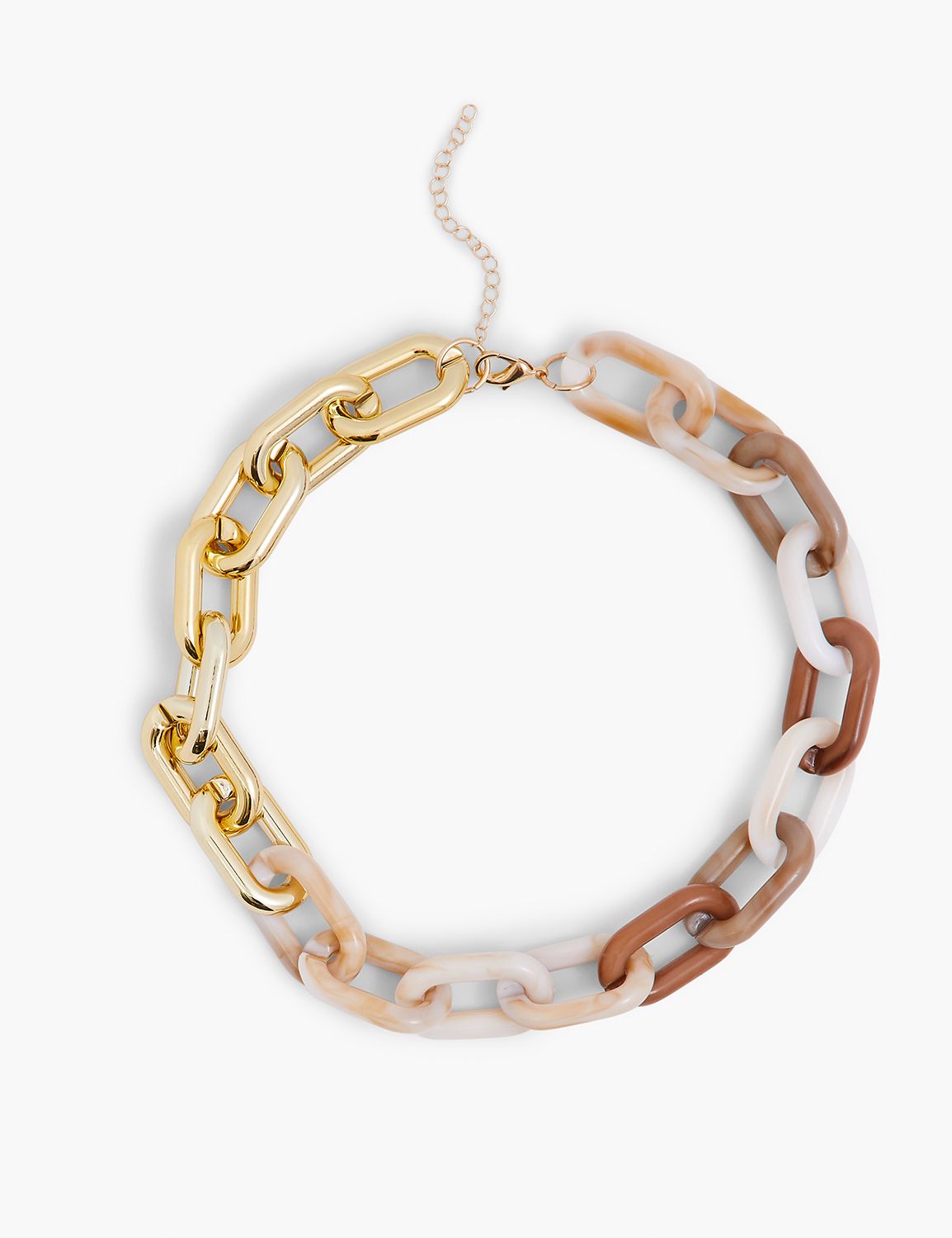 Resin & Gold Chain Link Single Row | LaneBryant