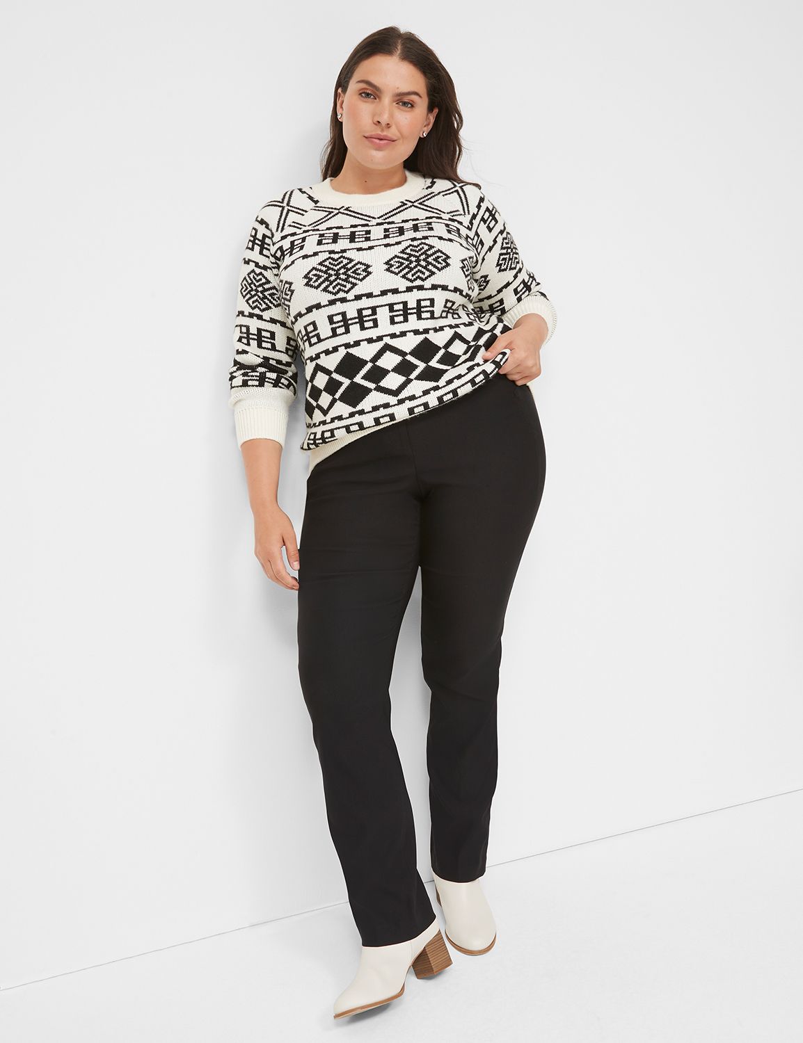 Classic Long Sleeve Crew Neck Jacqu