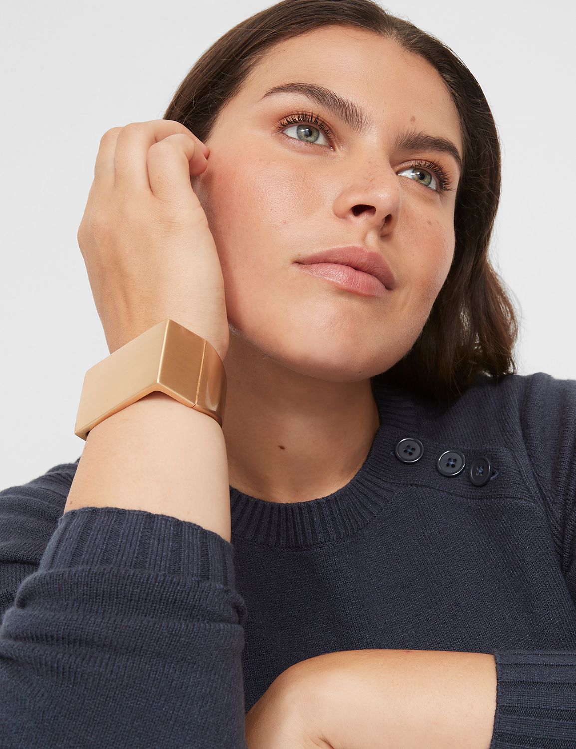 Gold Statement Hinge Cuff | LaneBryant