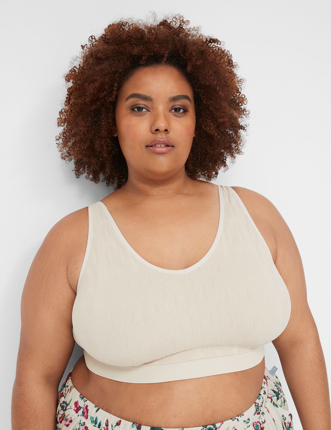 Seamless Cable Knit Bralette 113710 | LaneBryant