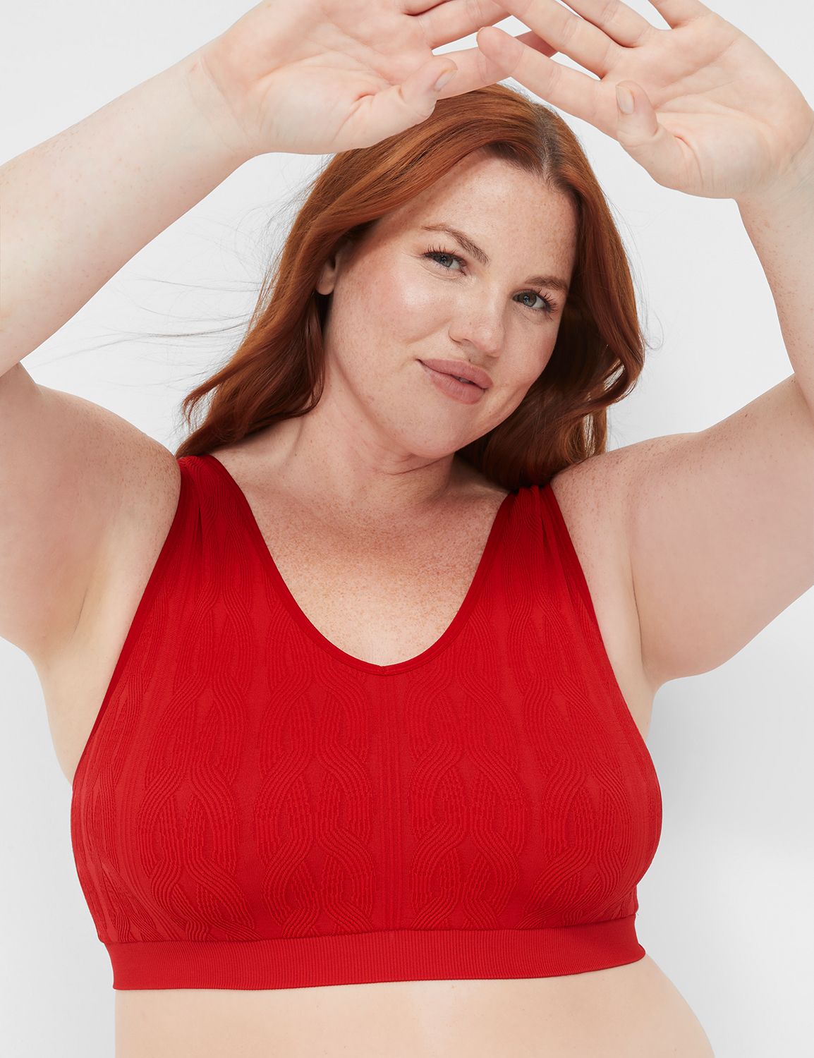 Seamless Cable Knit Bralette 113710 | LaneBryant