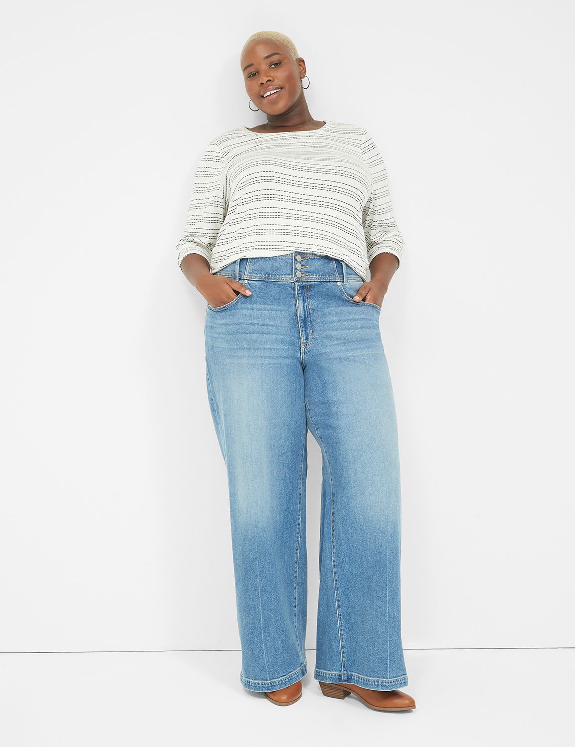 Ultra High-Rise Wide Leg Jean | LaneBryant
