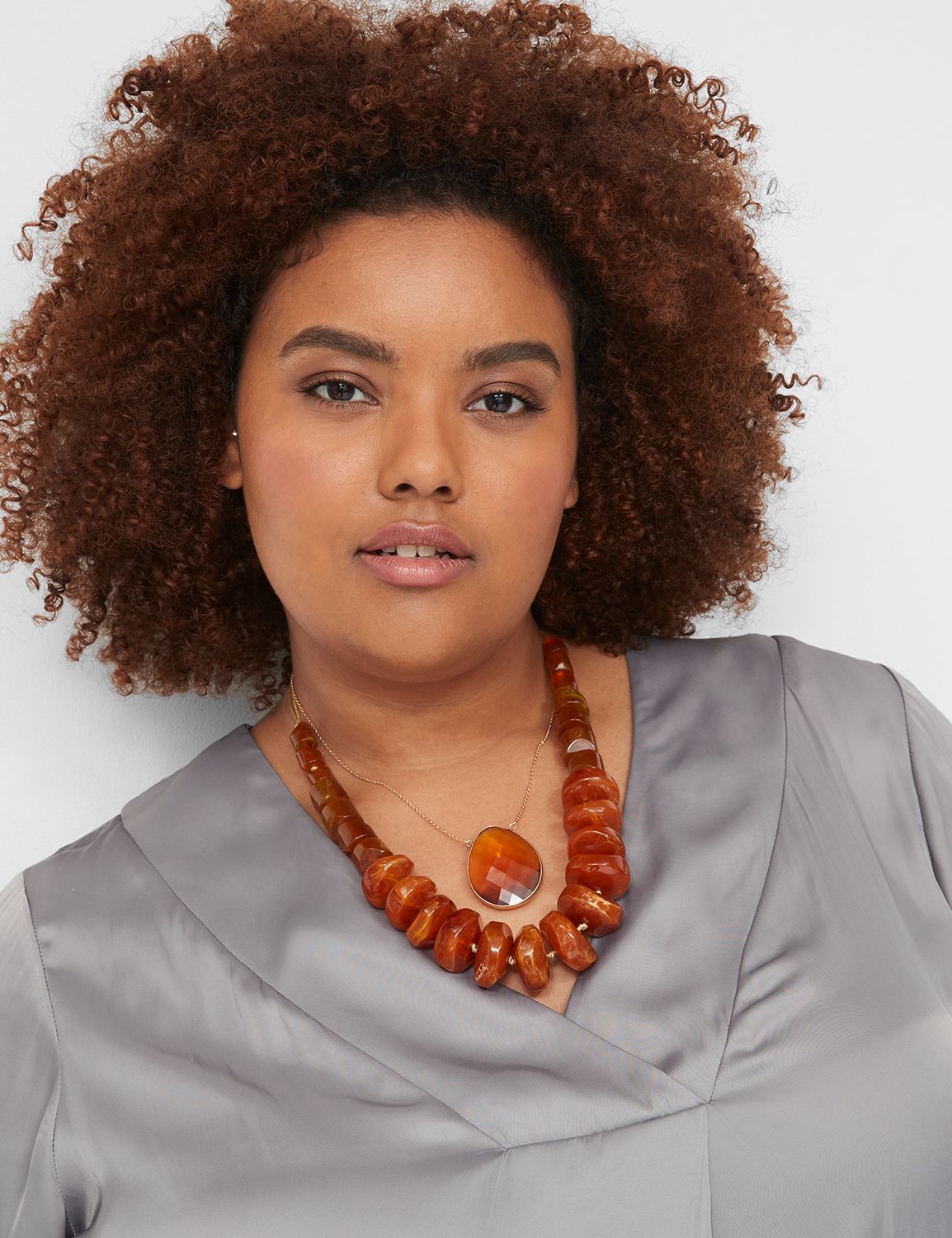 Oversized Beaded Multi Row Necklace | LaneBryant