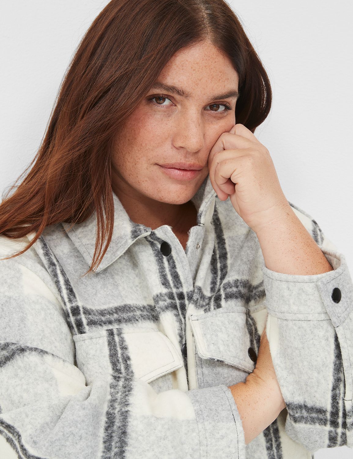 Fringe Trimmed Hem Long Shacket 113 | LaneBryant