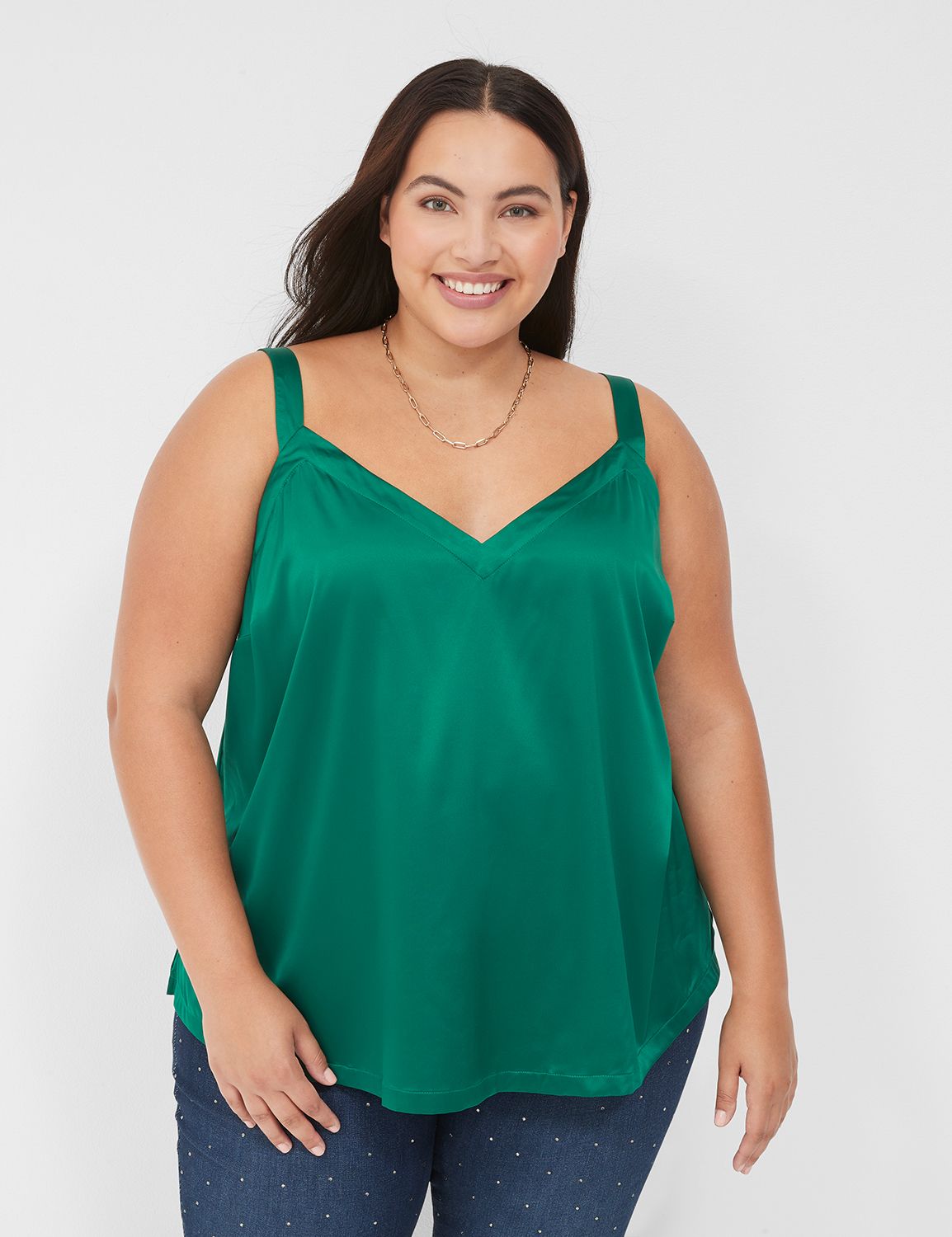 Relaxed V Neck Slip Cami 1138013 | LaneBryant