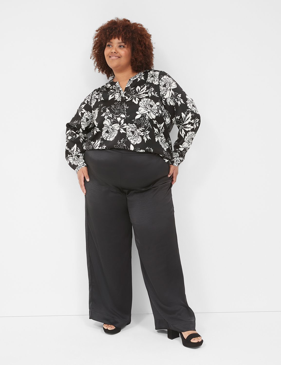 Banded Neckline Front Open Shoulder | LaneBryant