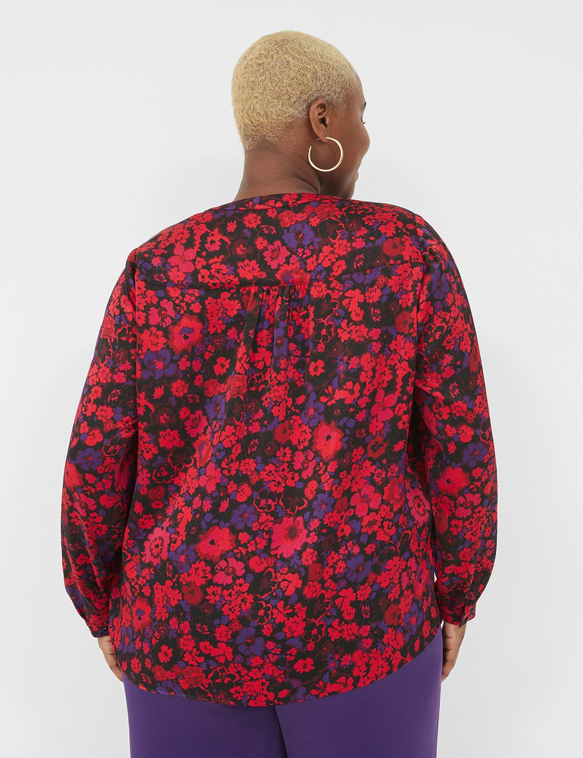 Banded Neckline Front Open Shoulder | LaneBryant