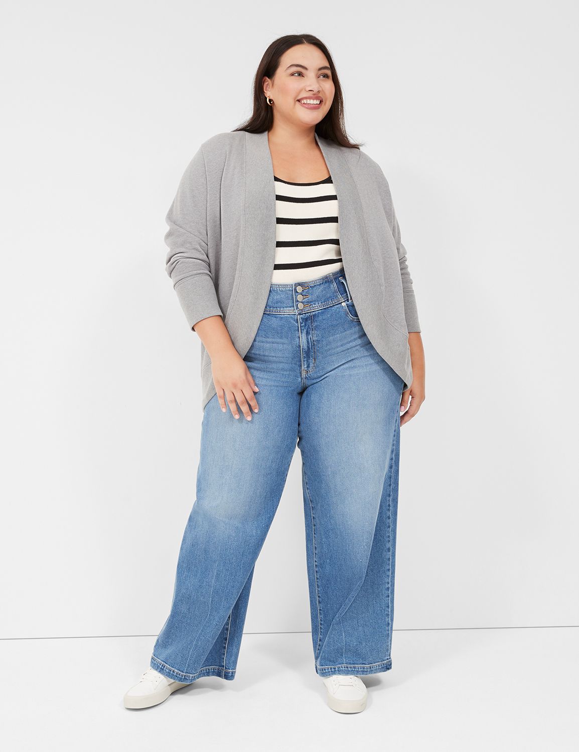 Classic Long Sleeve Rib Collar Coco