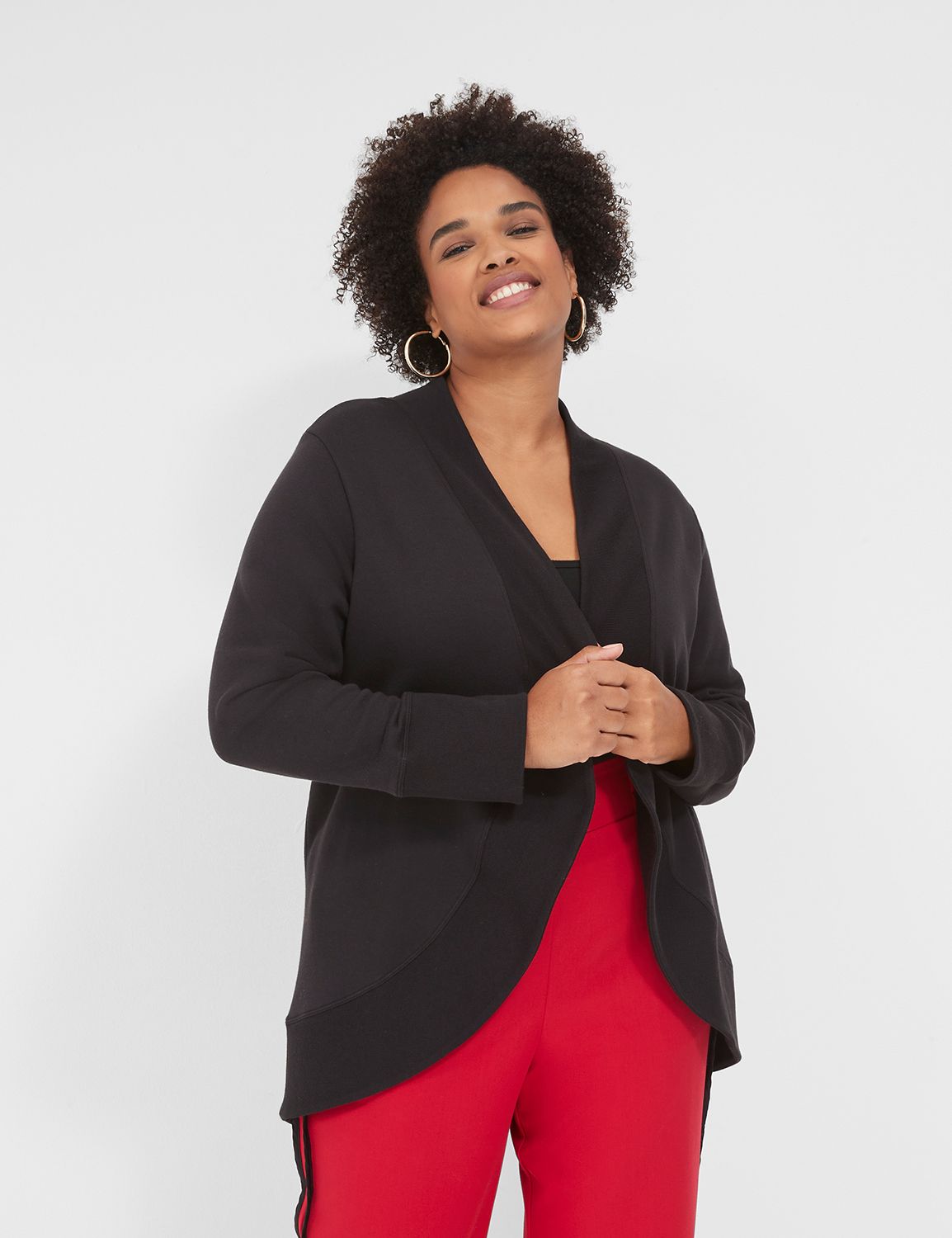 Classic Long Sleeve Rib Collar Coco