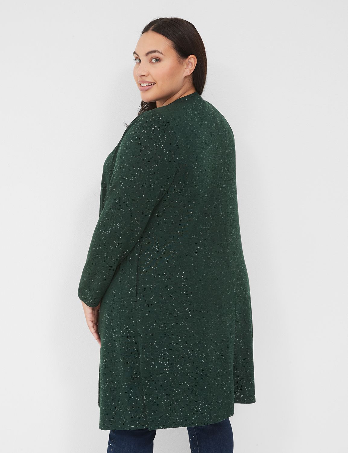 Classic LS Open Front Sparkle Duste | LaneBryant