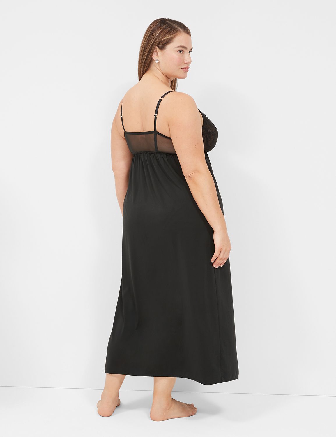 Bold Rose Lace Maxi Slip | LaneBryant