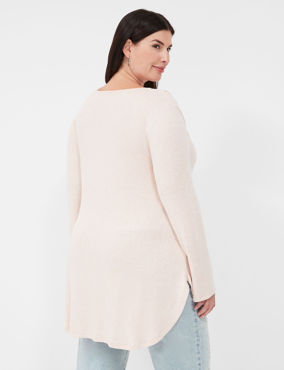 Relaxed Long Sleeve Cowl Neck Drop