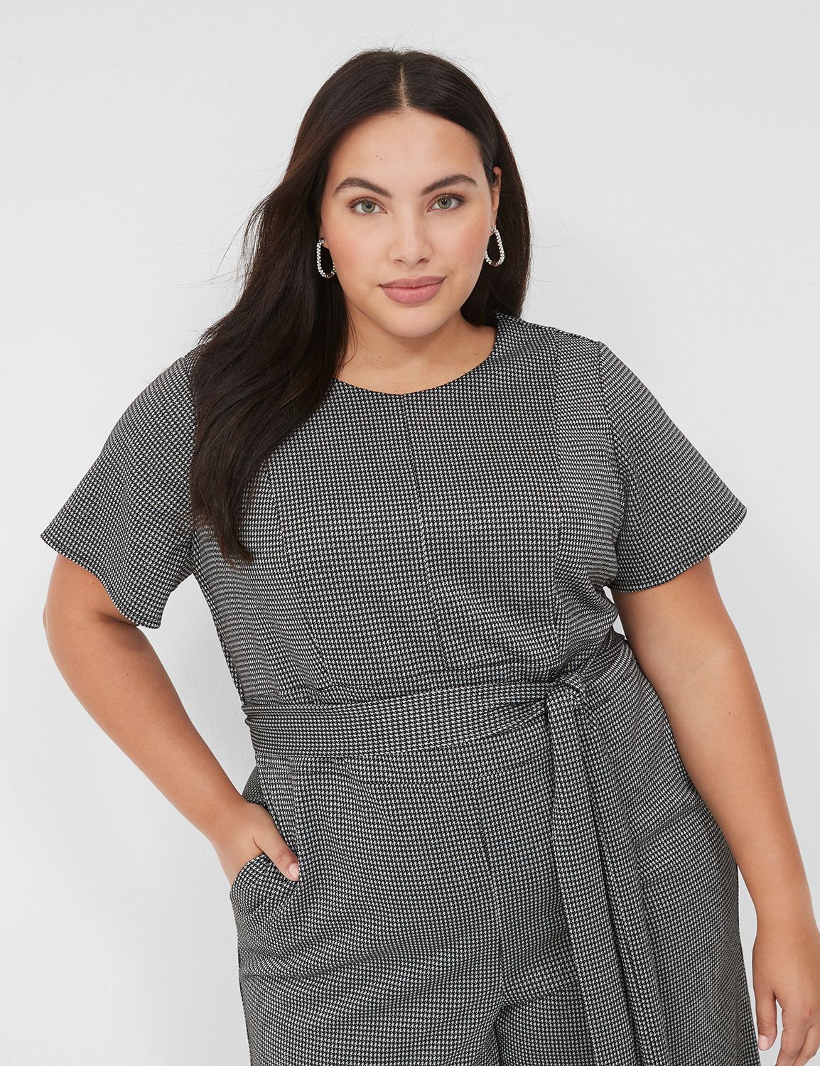 SS OPEN CREW NK WIDE LEG LENA JUMPS | LaneBryant