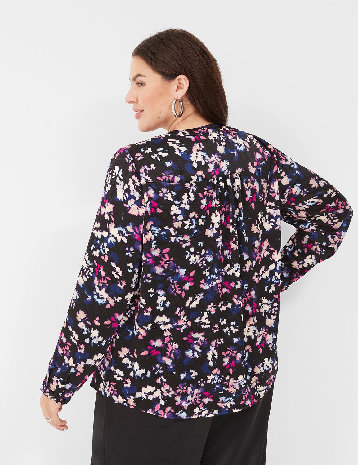 Banded Neckline Front Open Shoulder | LaneBryant