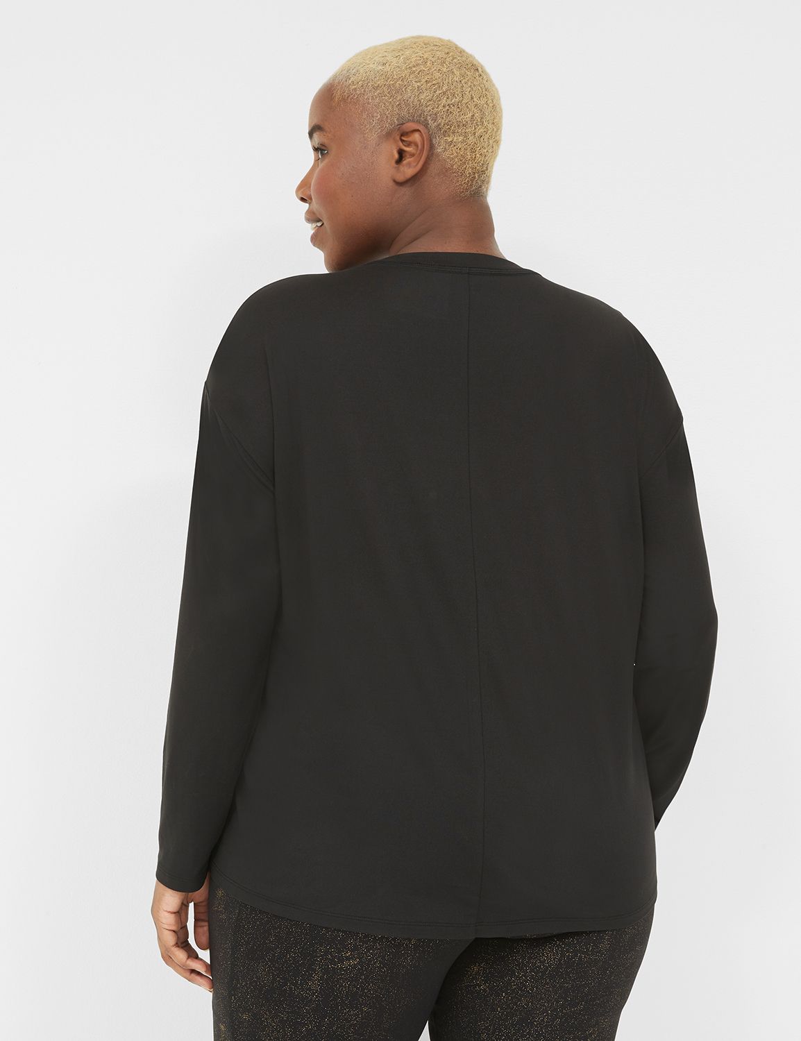 Long Sleeve Crew Neckline Recycled | LaneBryant