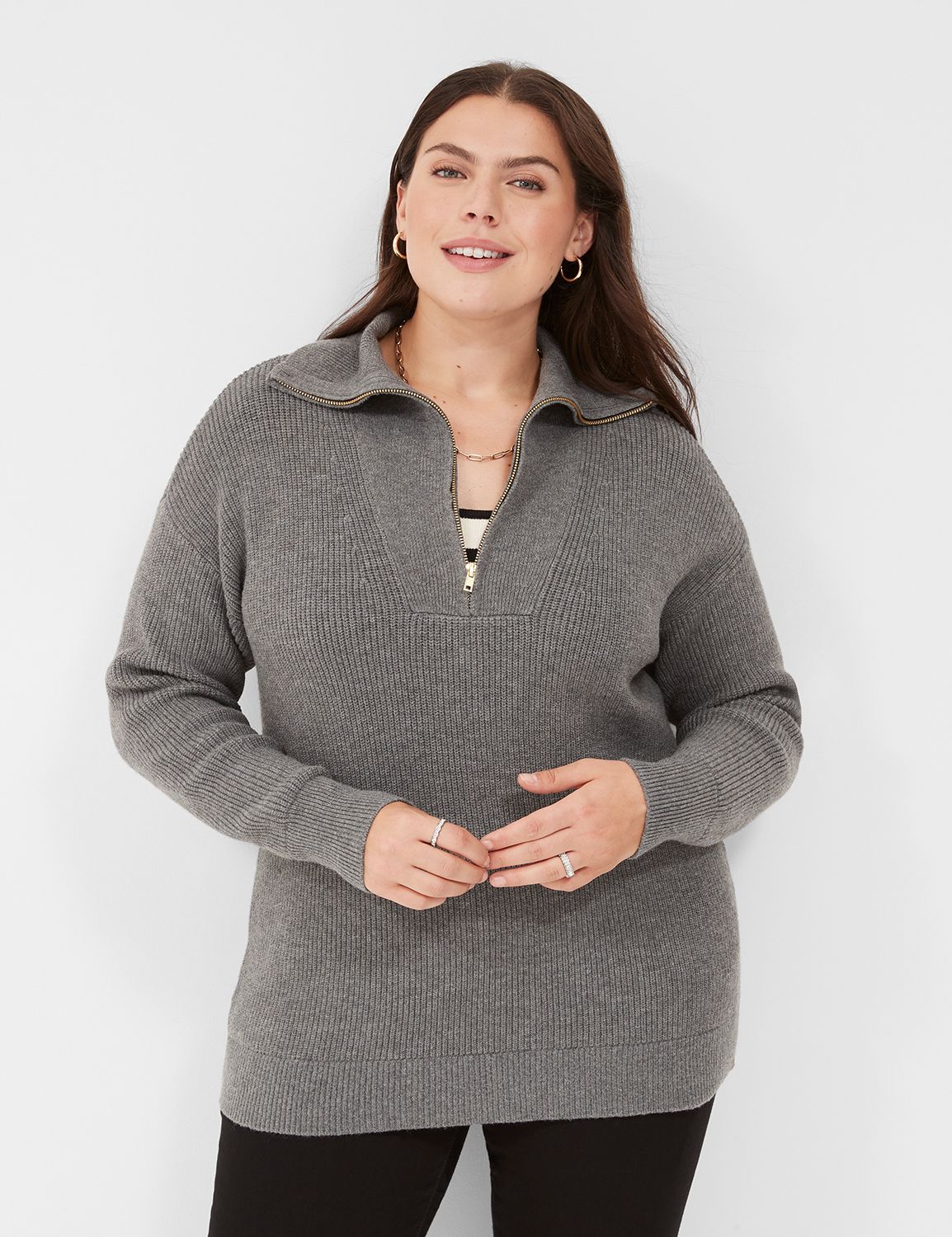 Classic Long Sleeve Half-zip Mock N