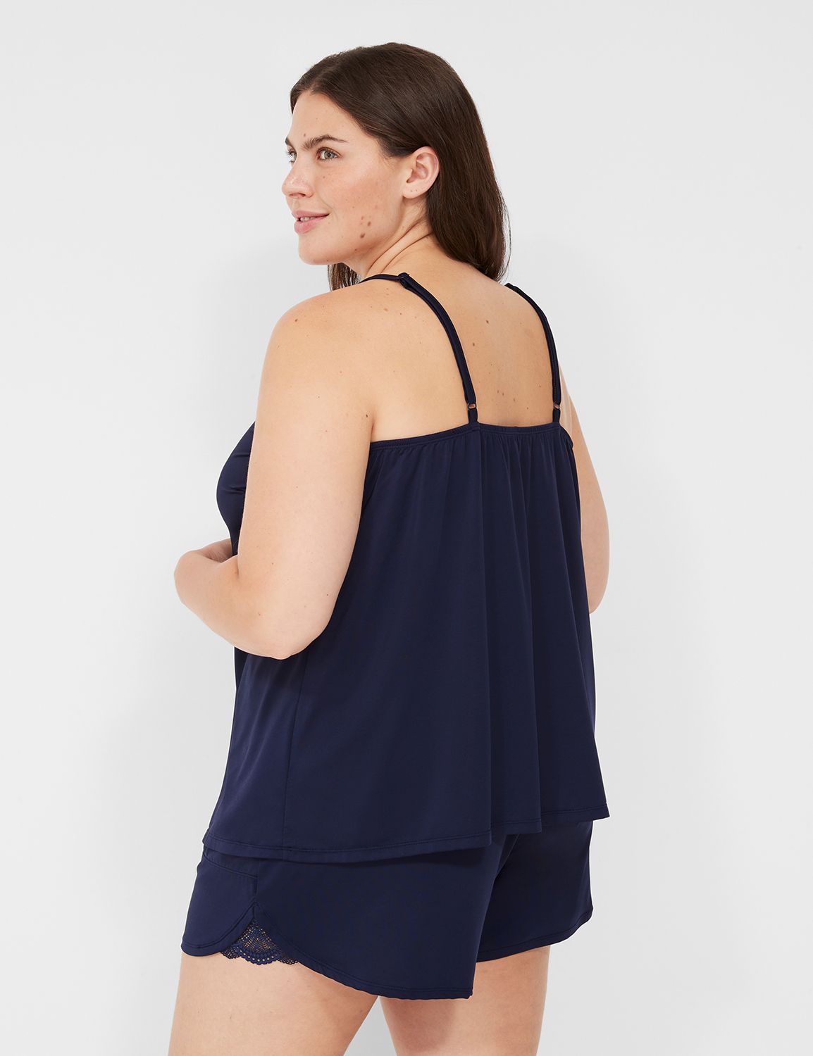 DreamyCool Lace Trimmed Cami Short | LaneBryant