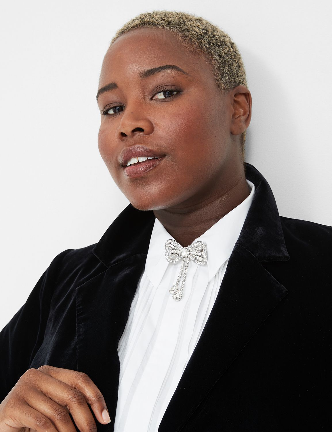 Pave Bow Brooch | LaneBryant