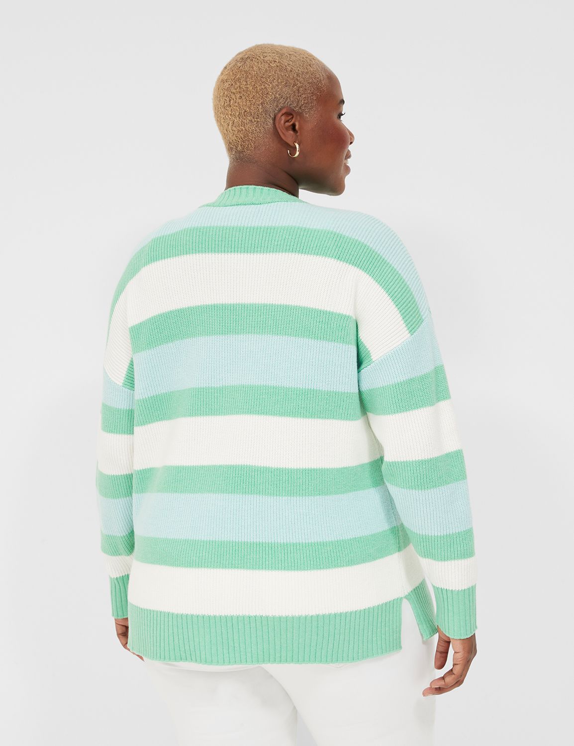 Open-Front Stripe Cardigan | LaneBryant