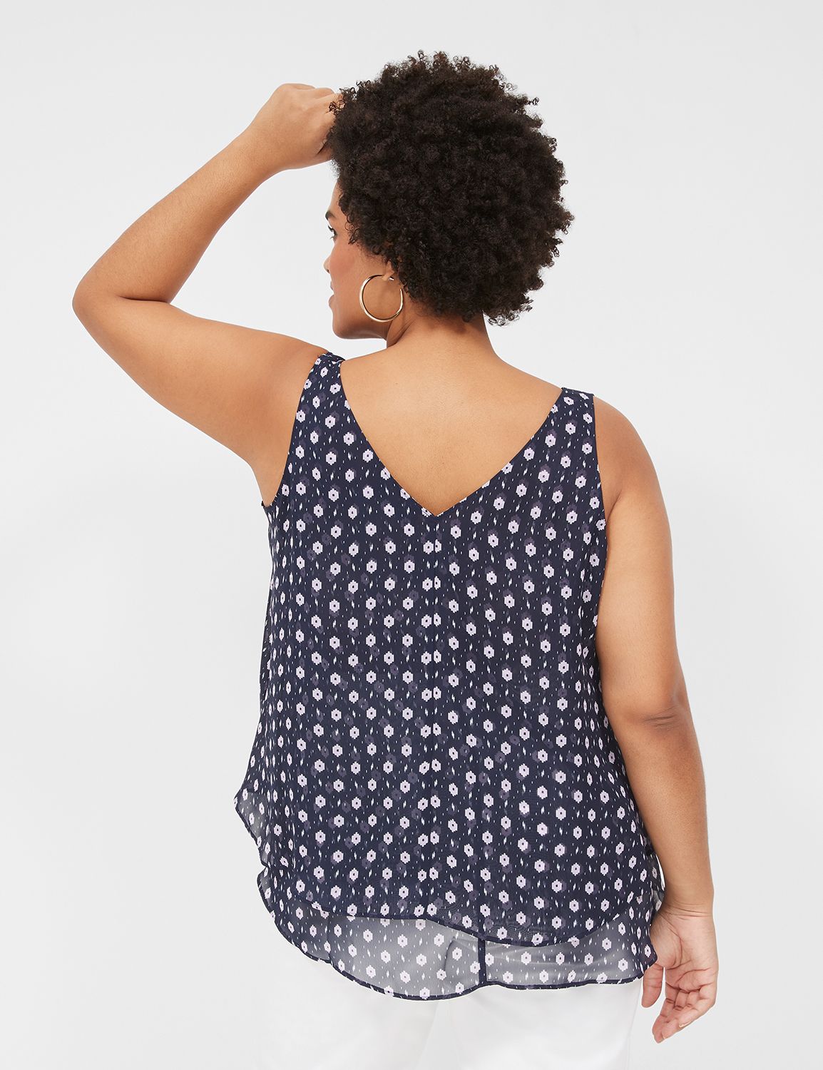 Swing Double-Layer Chiffon Tank | LaneBryant