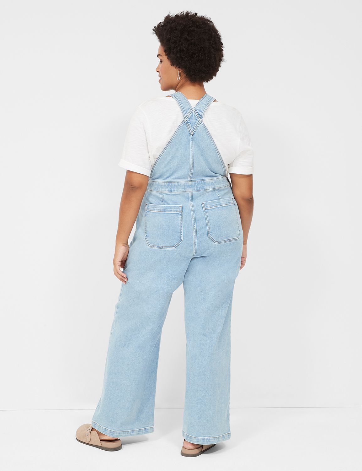 Wide Leg Denim Overall | LaneBryant