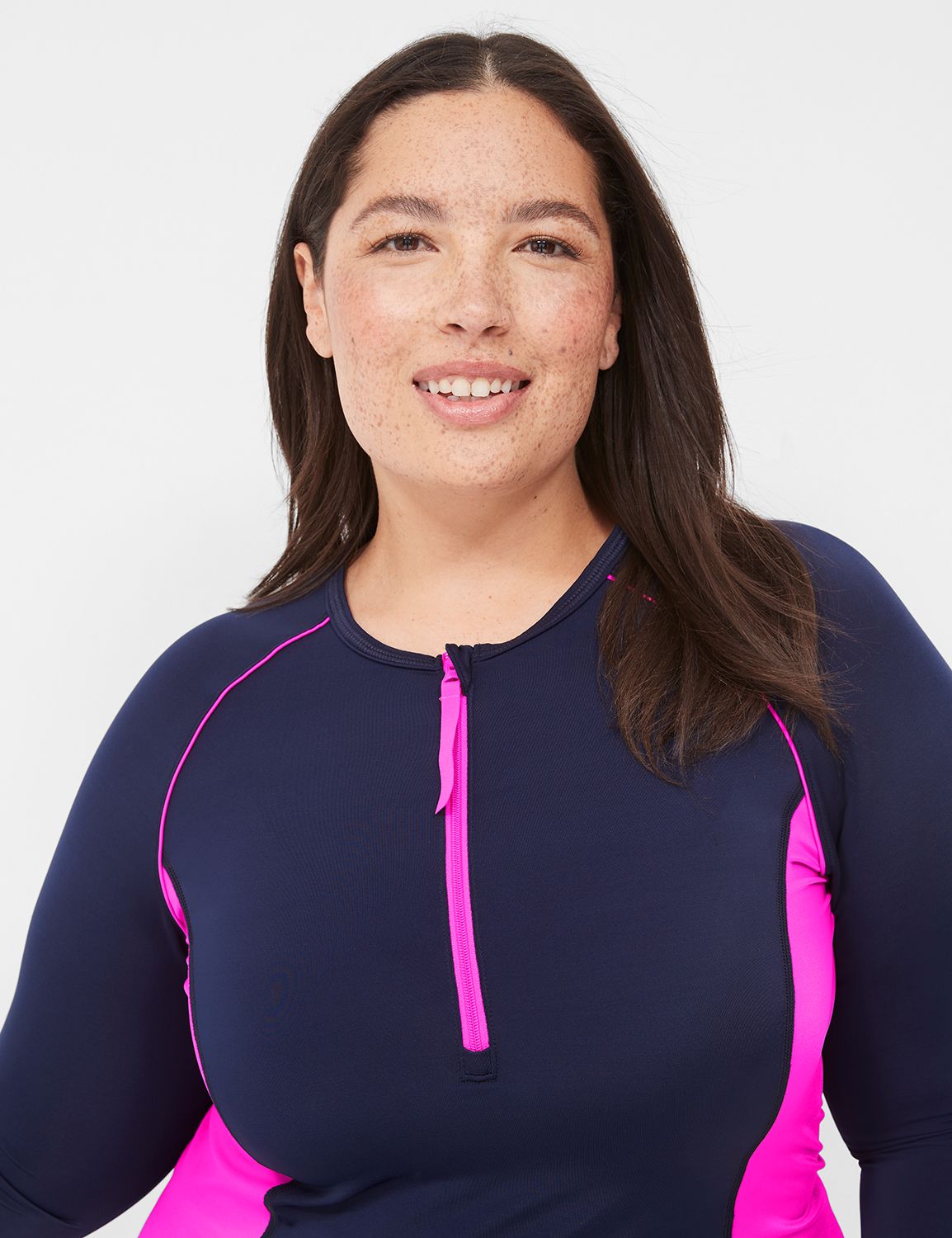 Plus Size | Rash Guard w/ Side Body Panels 1140 | LaneBryant