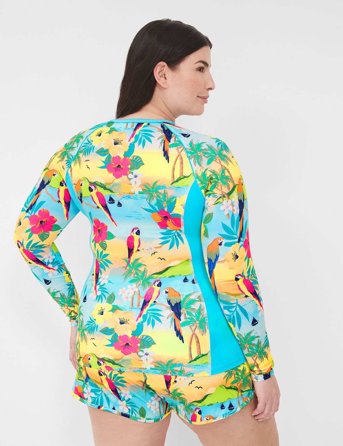 Long-Sleeve Swim Rash Guard | LaneBryant