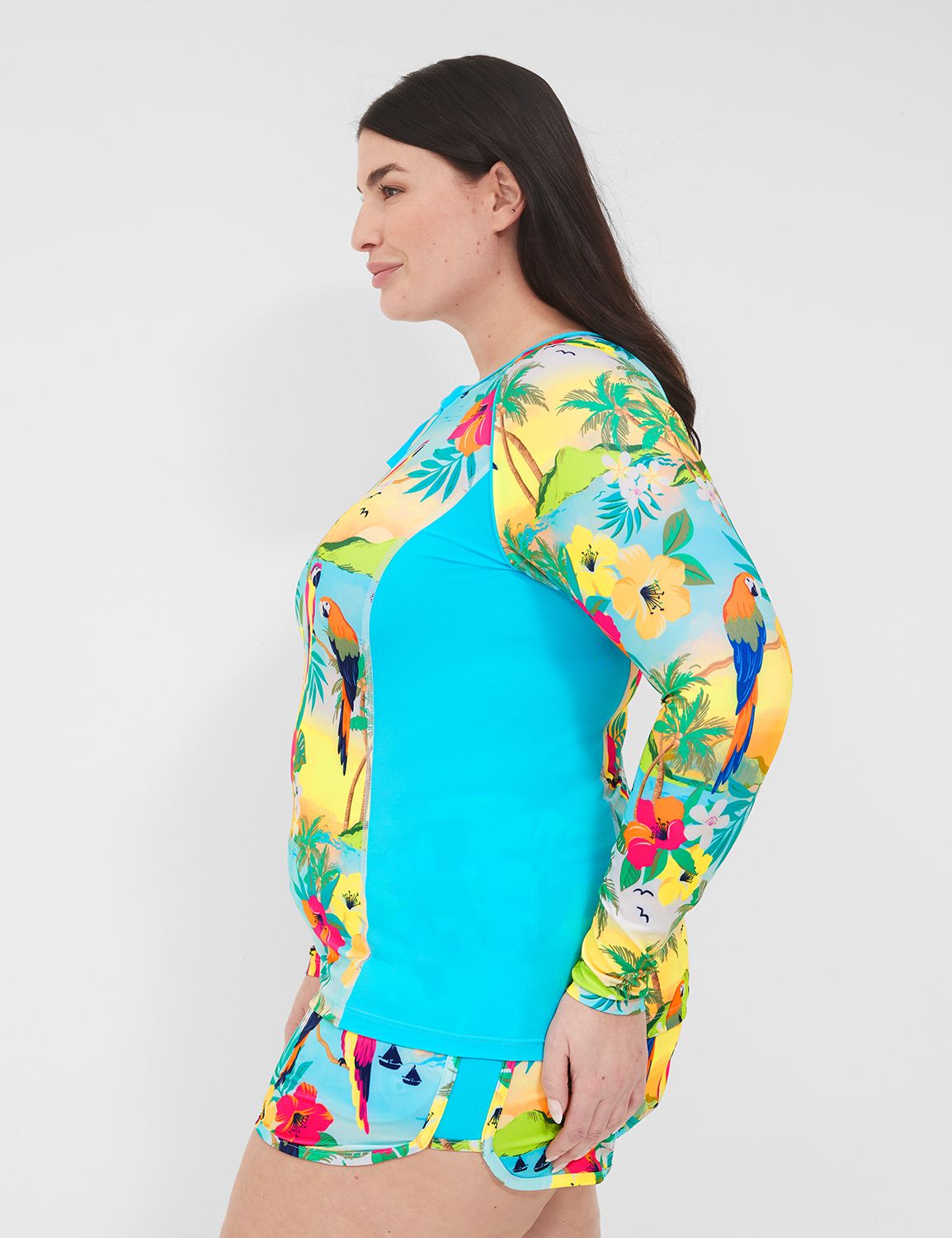 Plus Size | Rash Guard w/ Side Body Panels 1140 | LaneBryant